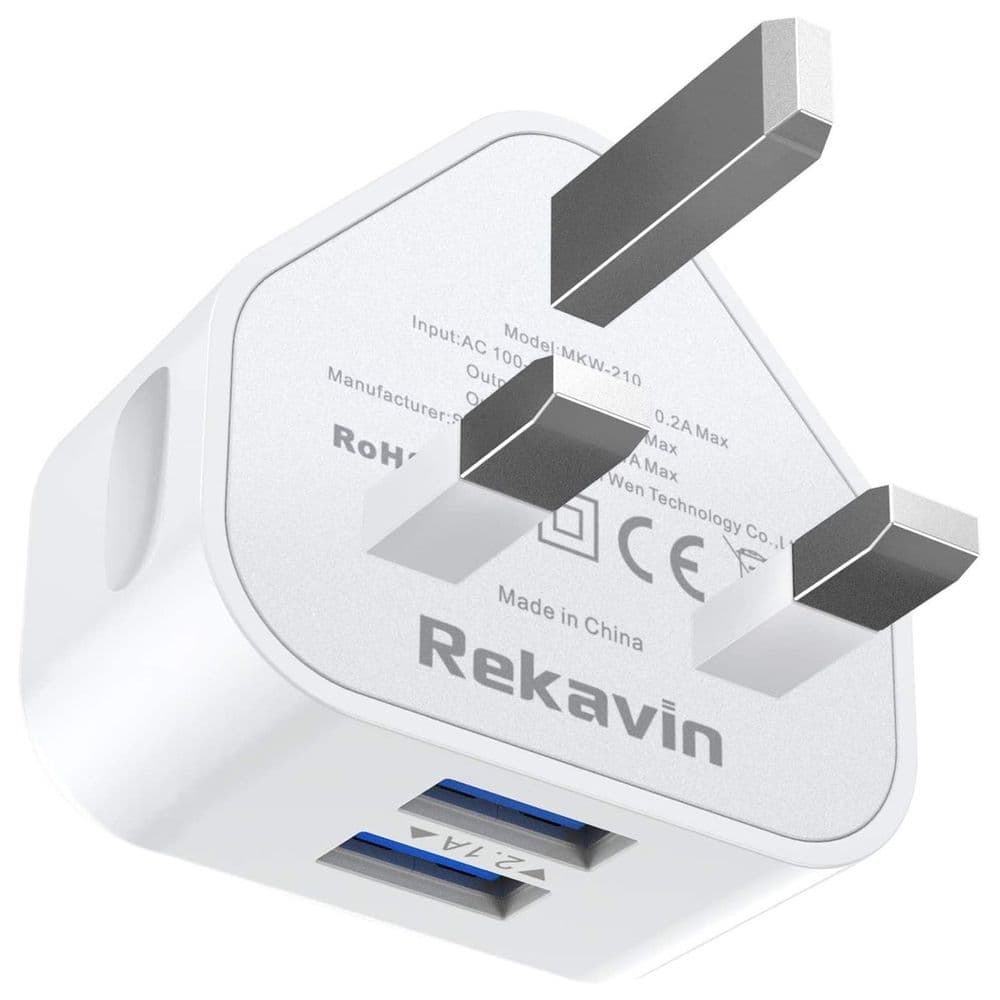Dual Port USB Plug Charger 2 1A - 2 4A