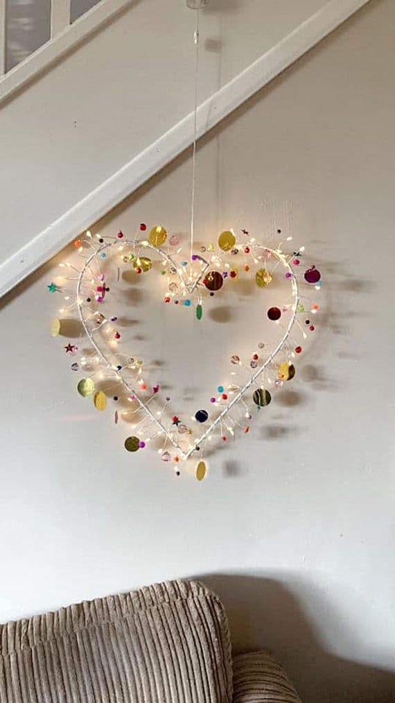 Folklore Heart Light Ornament