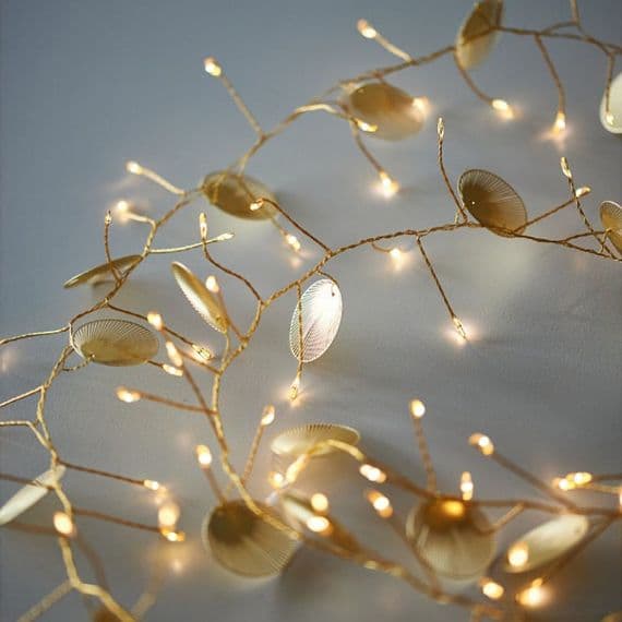 Palmi Golden Palm Leaf String Lights