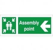 Fire Assembly Point Left Direction Sign - Fire Assembly Directional ...