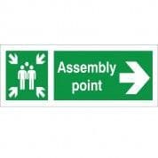 Fire Assembly Point Right Direction Sign - Fire Assembly Directional ...