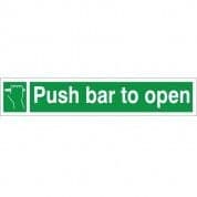 Fire Door Push-Bar Instruction Sign - Fire Exit Directional Signage ...