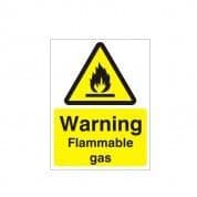 Warning Flammable Gas Hazard Sign - Safety Signs