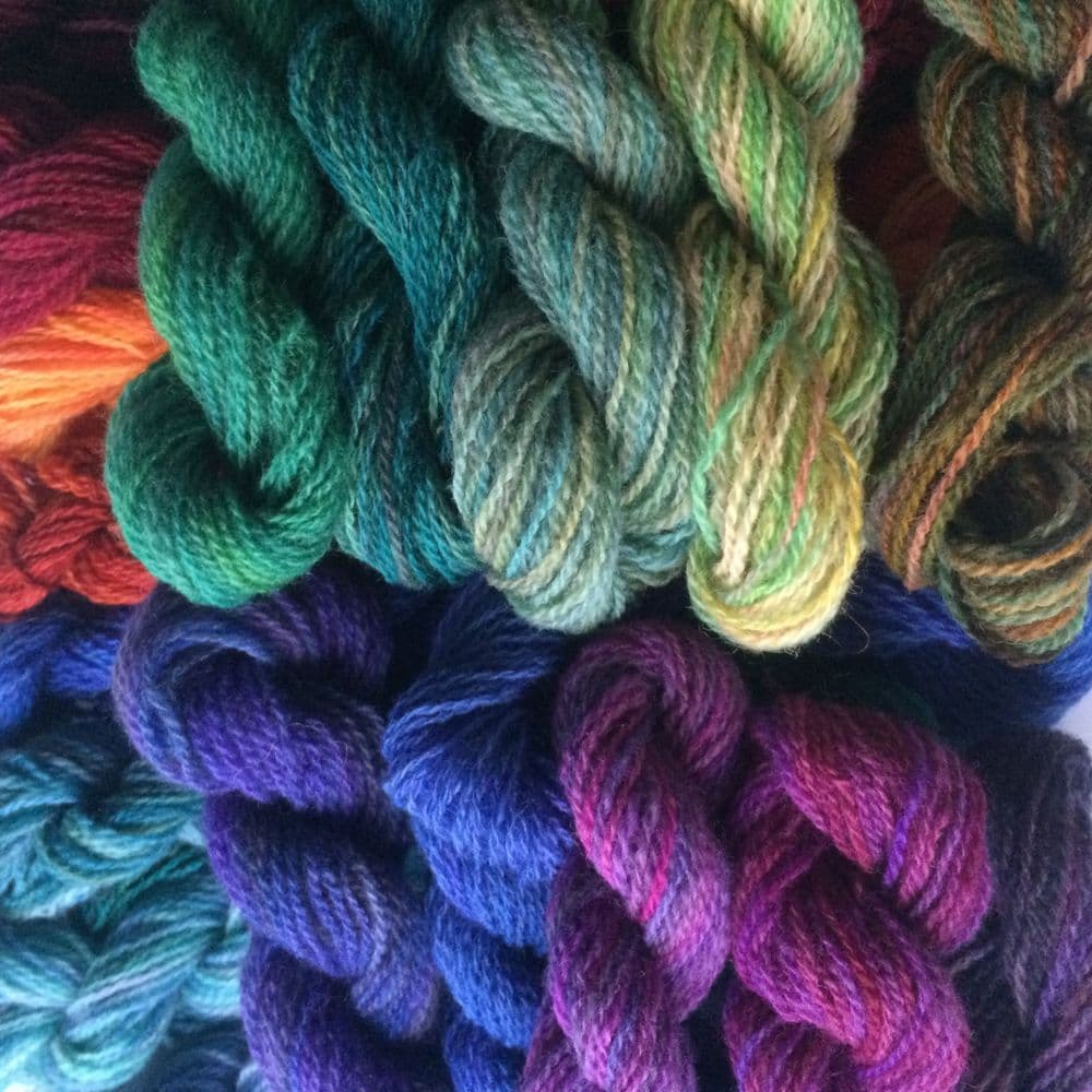 Hand Dyed Shetland 4 Ply Wool 10gms