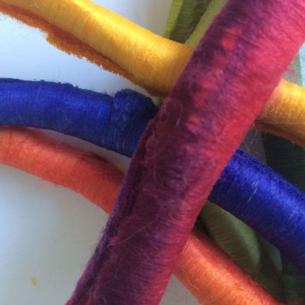 Hand Dyed Silk Carrier Rods 7 95