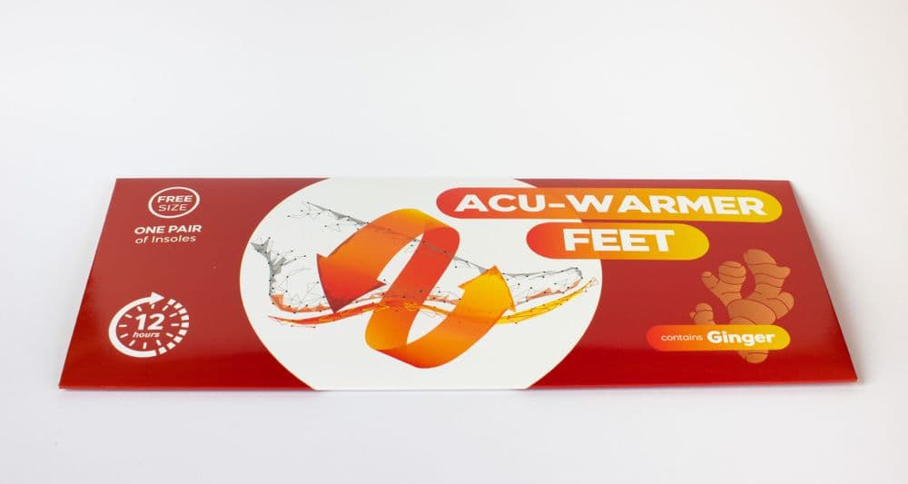 Acu-Warmer Heat Patches for feet - contains Ginger