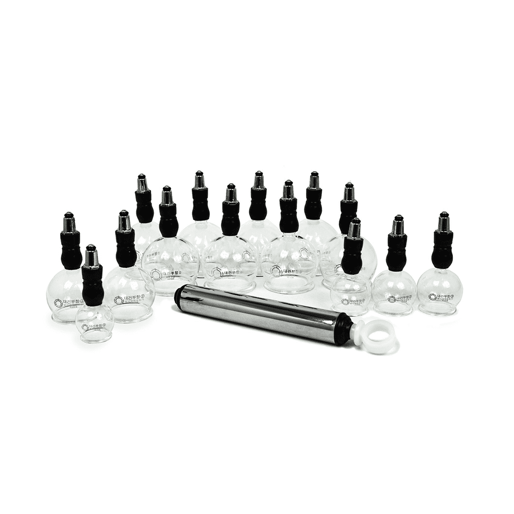 High Quality Korean Glass Cupping Set - to clear
