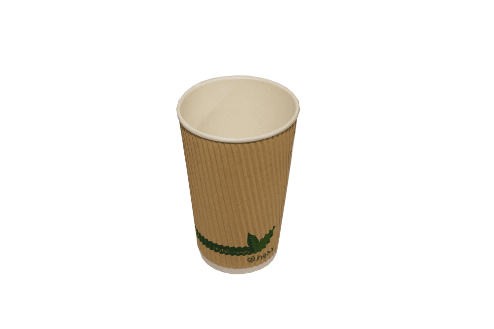 16oz Kraft Ripple Compostable Cup 100/pack