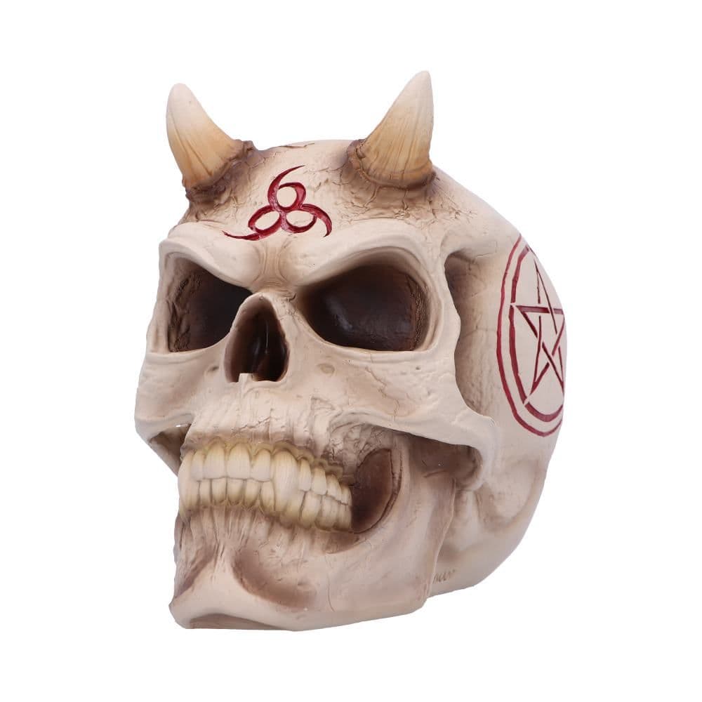 666 Sign Of The Beast Skull Ornament | Nemesis Now Shop In Deal Kent UK