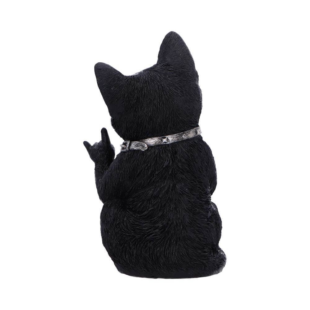 Metallicat Black Cat Throwing Rock Hand Sign Ornament | Nemesis Now ...