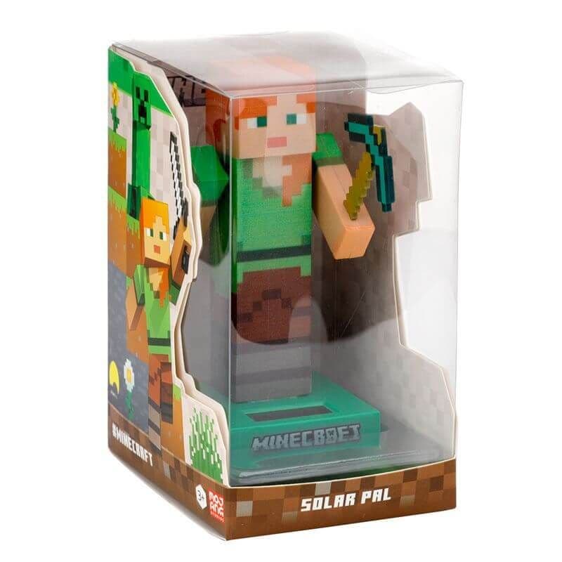 Minecraft Alex Solar Powered Pal Moving Figure | Bonnebombe Deal Kent UK