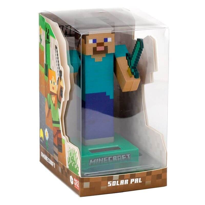 Minecraft Steve Solar Powered Pal Moving Figure | Bonnebombe Deal Kent UK