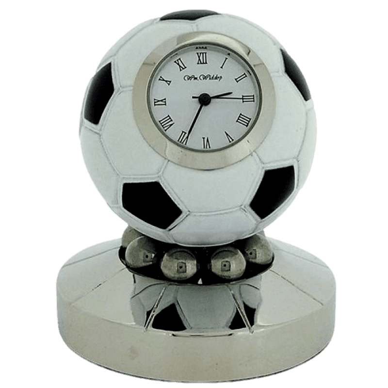 Miniature Metal Football Quartz Clock | Bonnebombe Deal Kent UK