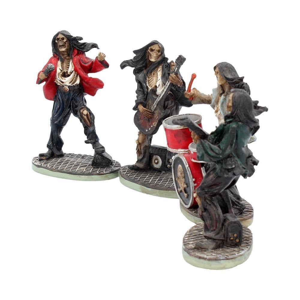 One Hell Of A Undead Skeleton Rock Band Set 4 | Nemesis Now Skeleton ...