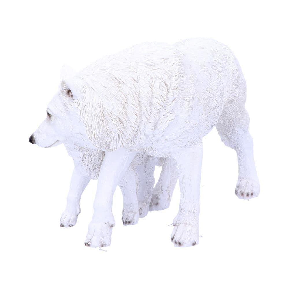 Winter Offspring White Wolf Figurine