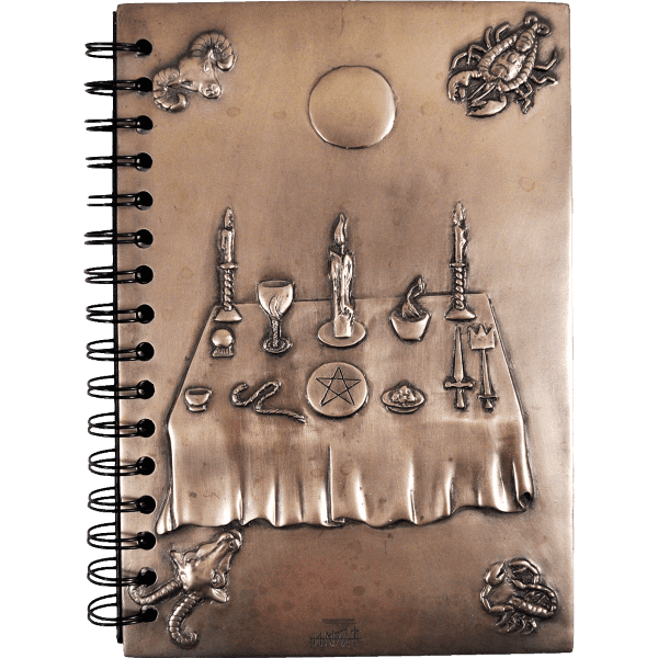 Witchcraft Notebook Cold Cast Bronze Sculpture | Magic Shops in Deal ...
