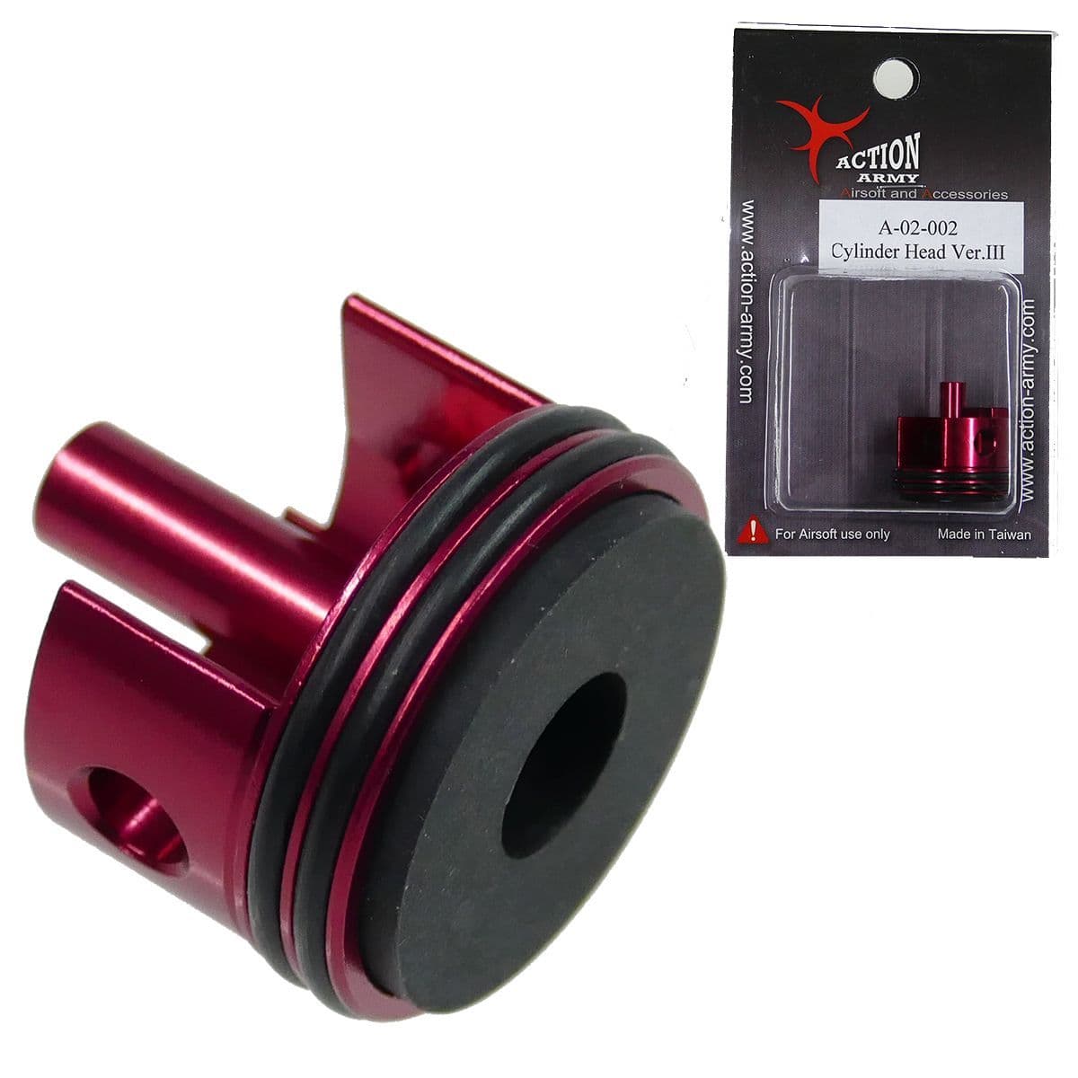 Action Army Gearbox Aluminium Cylinder Head Double O-Ring