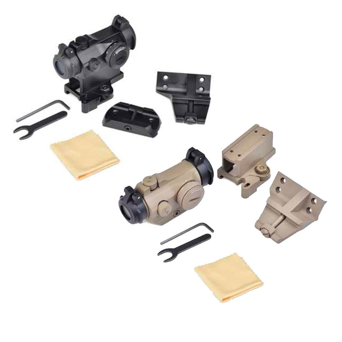 Aim Airsoft T2 Red Dot Rifle Scope Low High 45 Offset Mounts