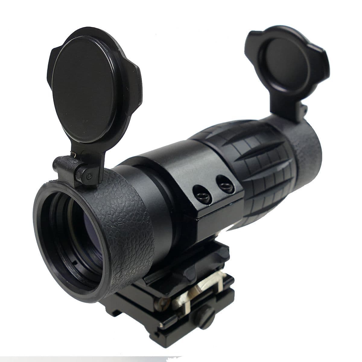 Aim ET Rifle Style Flip 4 x FXD Scope Magnifier QD Mount