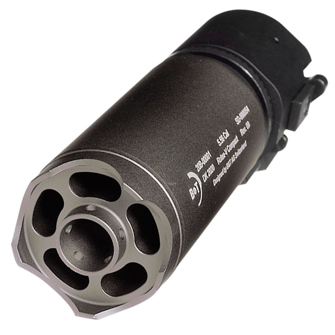 ASG B&T Rotex-V Barrel Extension Mock Suppressor Compact 130mm Grey