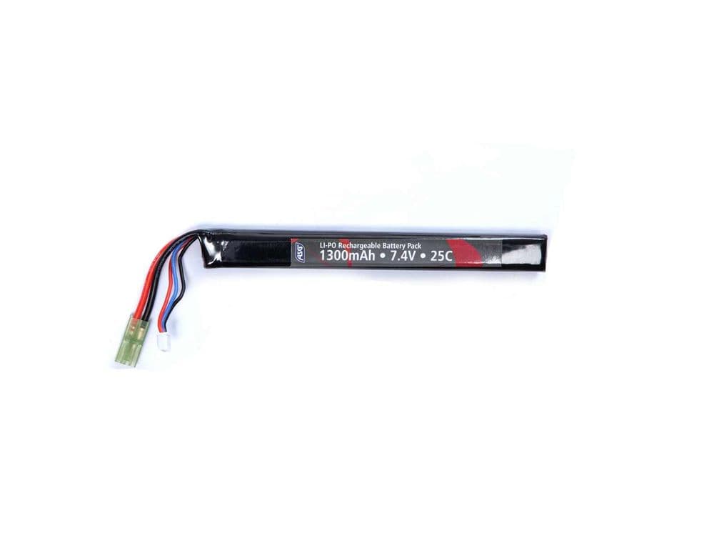 ASG LiPo Battery 7 4 1300 mAh Stick Buffer Tube Type In Store Only