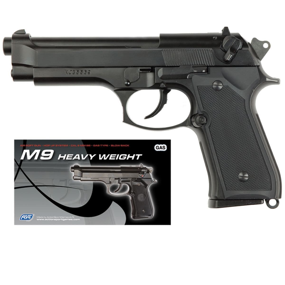 ASG M9 Airsoft Pistol Heavy Green Gas GBB