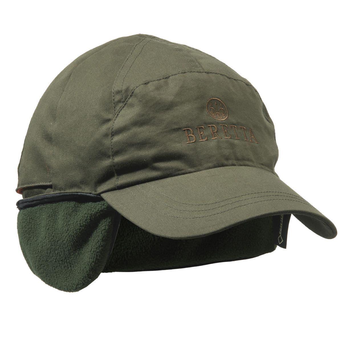 Beretta Gortex GTX Forest Reversible Trappers Cap Hat Green Orange