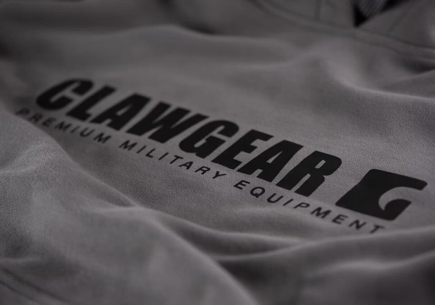Claw Gear Logo Fleece Hoodie Wolf Grey Iconic Logo Design