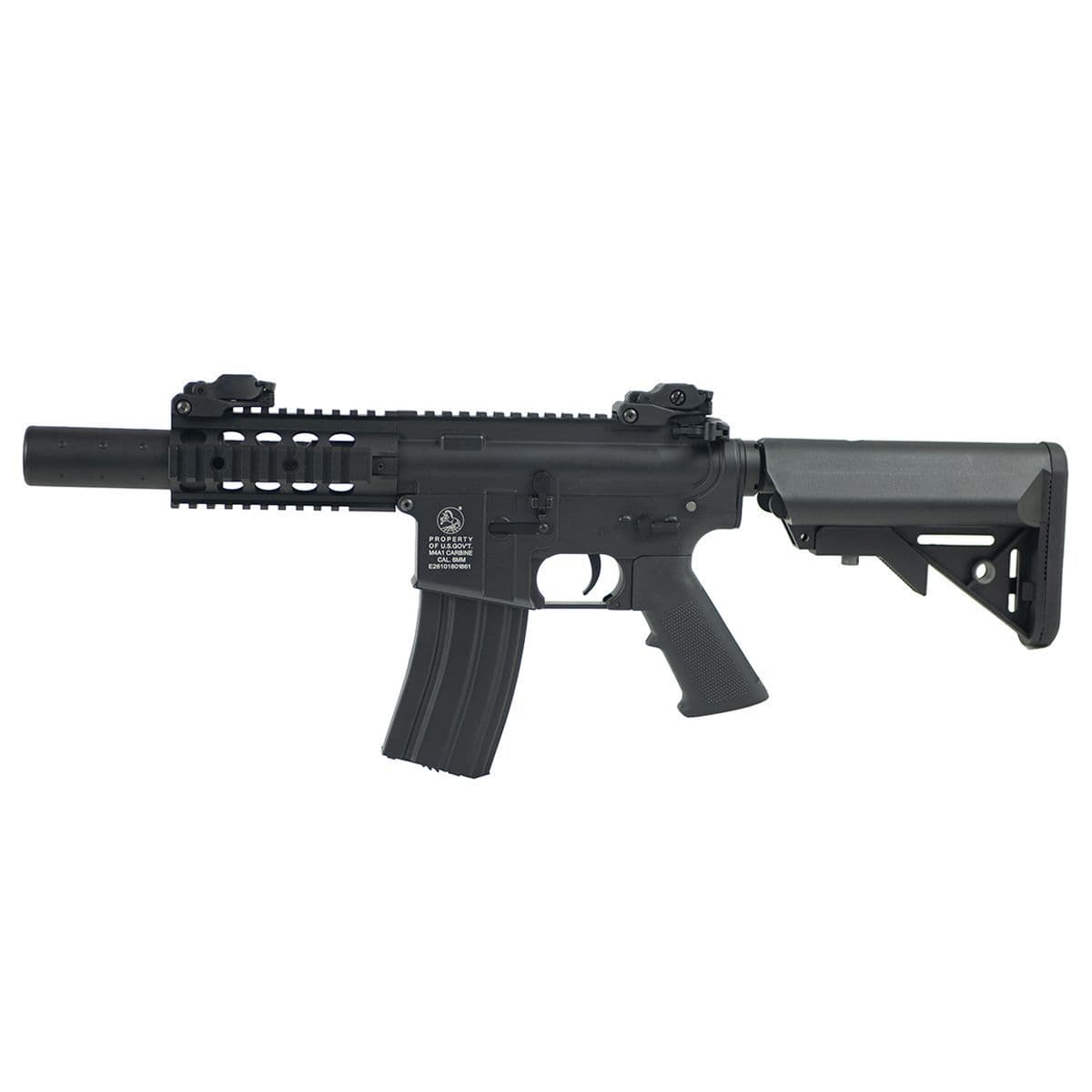 Cybergun Colt M4 Special Forces Full Metal Mini CQB Airsoft Black Rifle