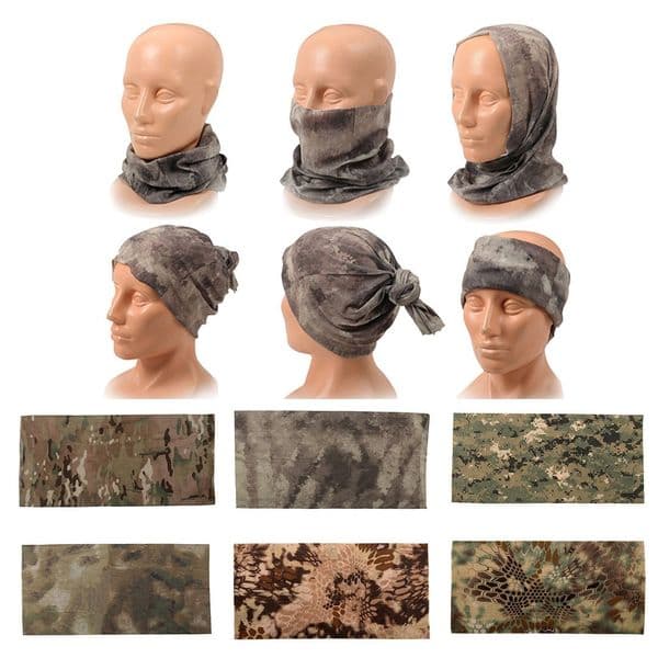 Emerson Camo Head Wrap Scrim Snood Balaclava