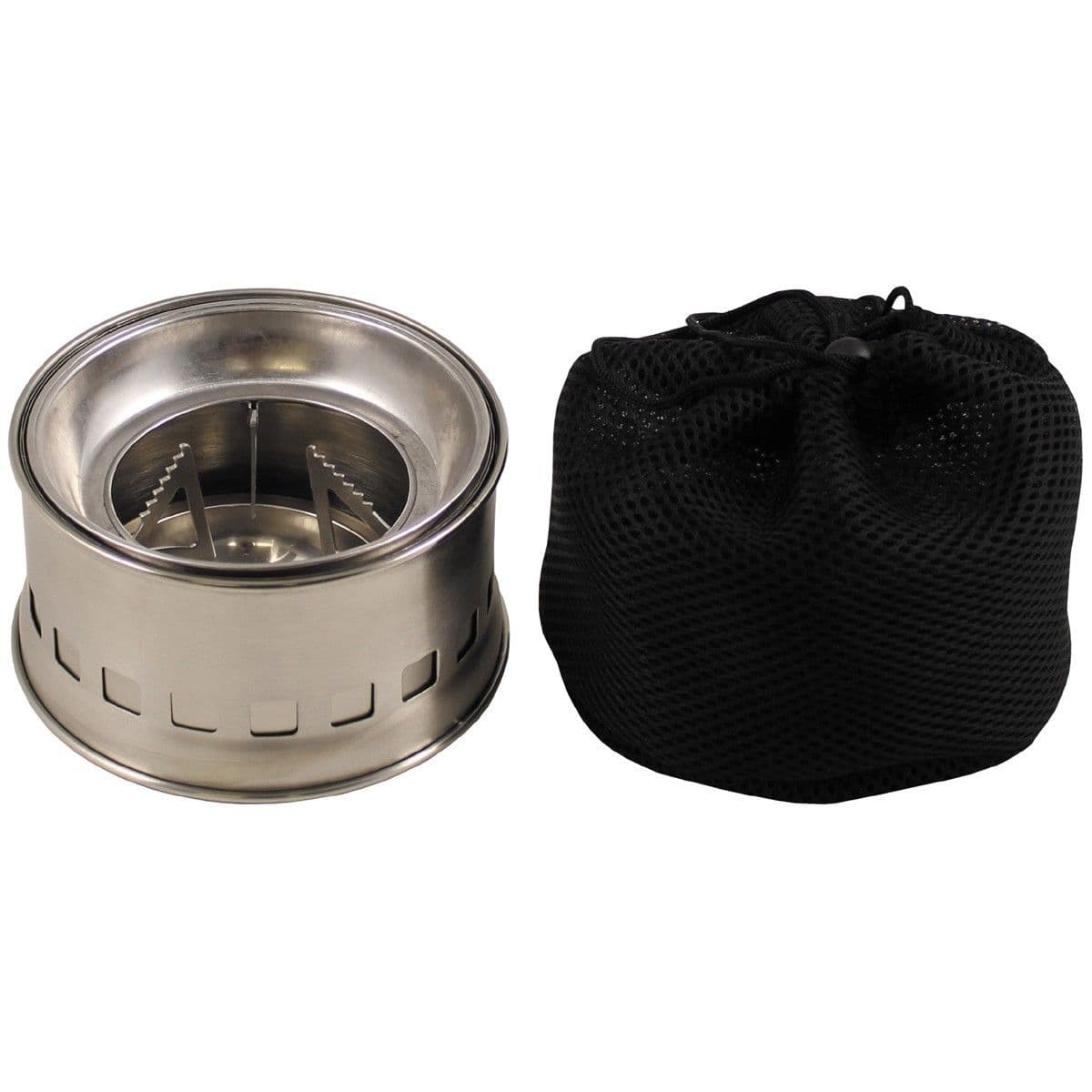 Fox Outdoors Compact Solid Fuel Cooking Stove Forest Stainless Steel