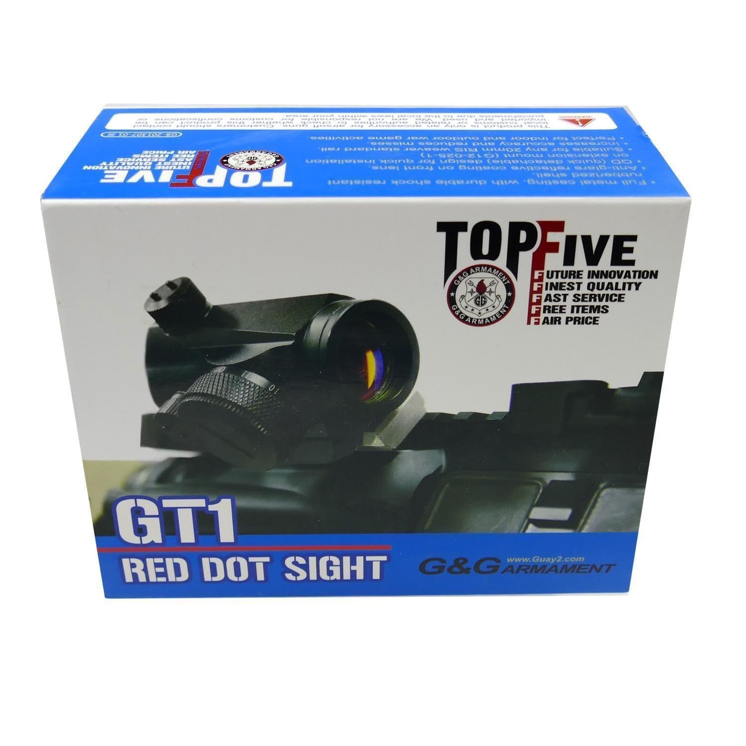 G&G Airsoft T1 Red Dot Dot Scope Low Mount Fit s 20mm Rails G-12-025