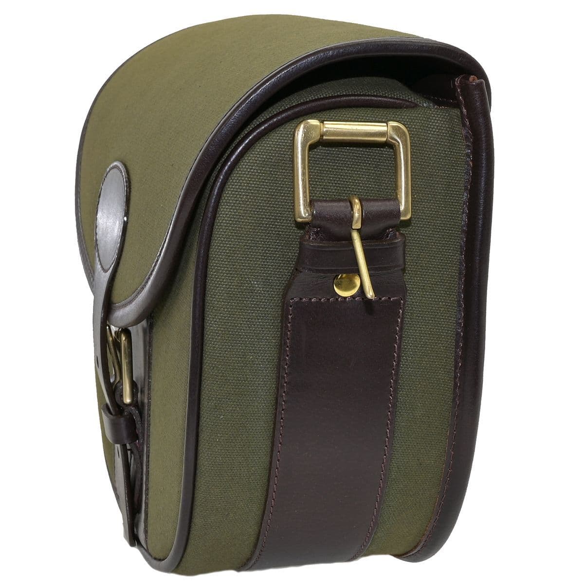 GMK Stonebridge Deluxe Shotgun Cartridge Bag 100 Green Canvas / Leather