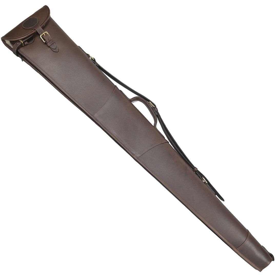 GMK Wickham Leather Shotgun Carry Case Slip Brown 50 Padded
