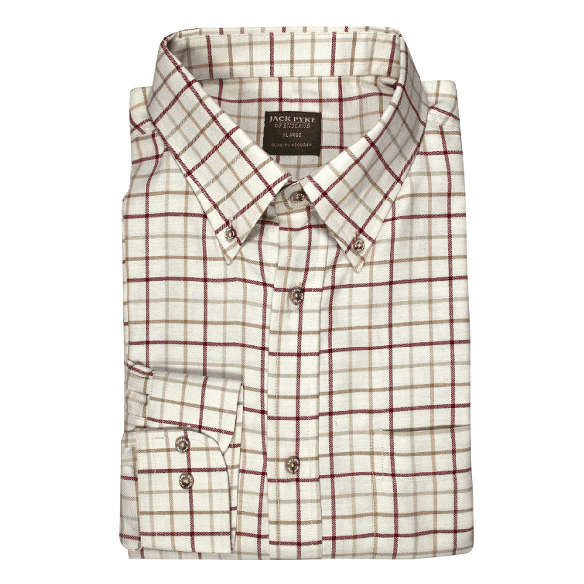 Jack Pyke Countryman Casual Check Shirt Burgundy