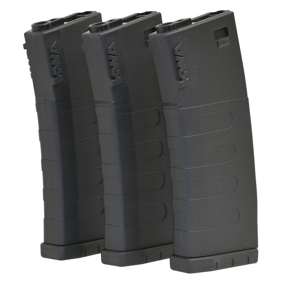 KWA Airsoft AEG Magazines K400 Hi-Cap 400rd 3 Pack Black 6mm bb s