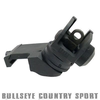 Metal Airsoft Rear Canted Offset Iron Sight Fits 20mm Rails