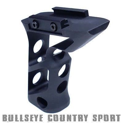 Metal Airsoft Skeleton CNC Picatiny Long Angled Fore Front Grip 21mm Rail