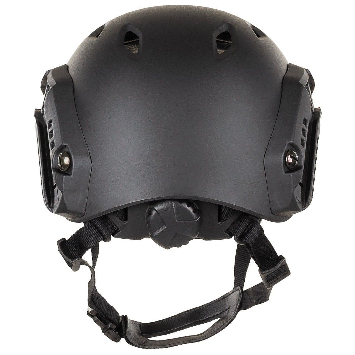 MFH FAST Helmet Paratrooper Style Rails Lightweight ABS Black