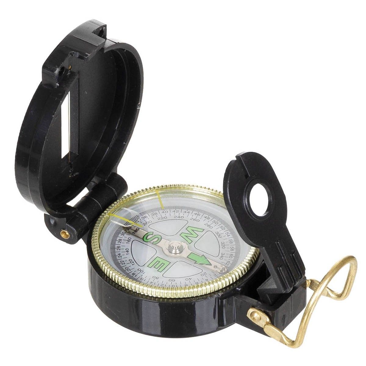 MFH Scout Pocket Compass Plastic Body Black Army Cadet Map Reading