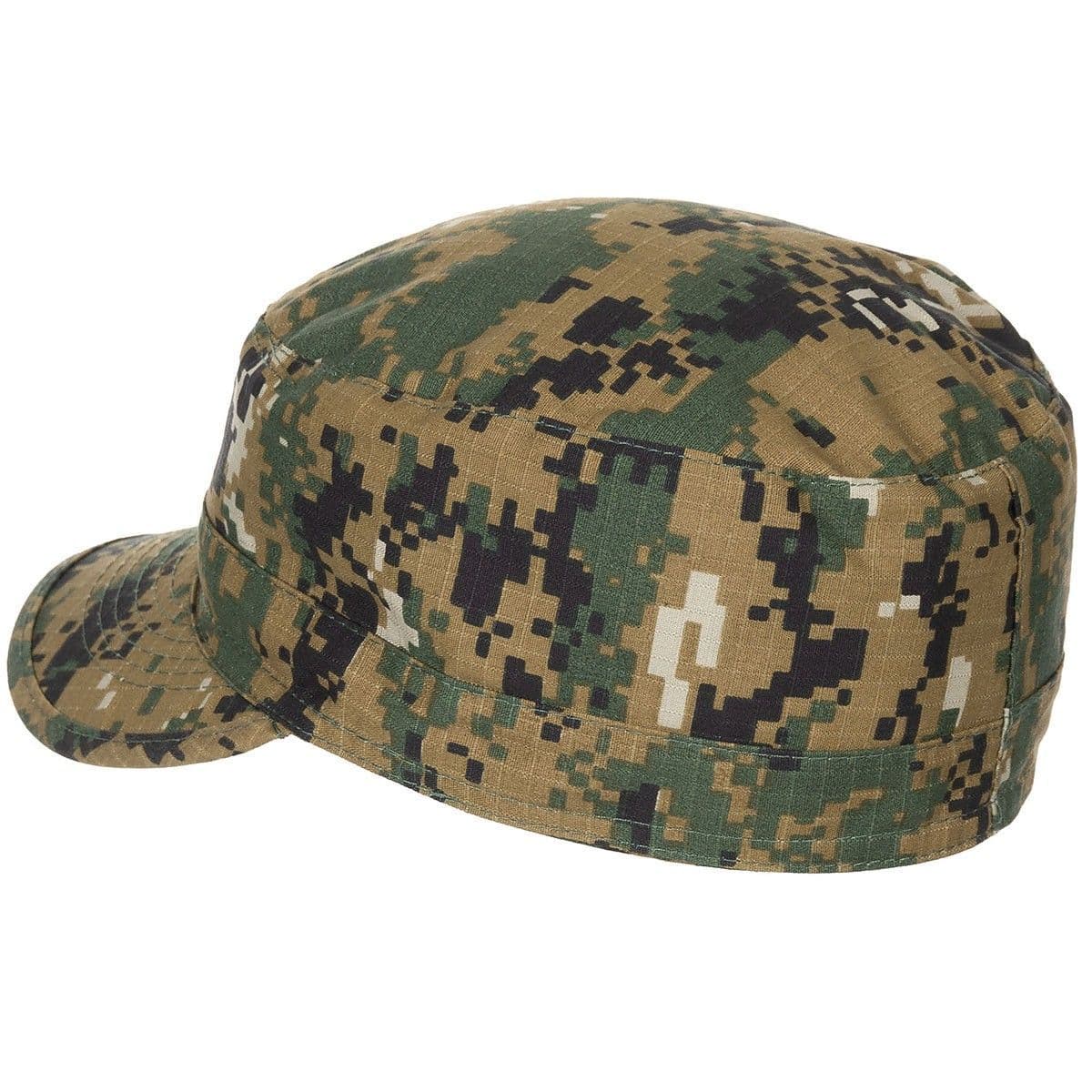 MFH US Army Style Field Cap Hat Rip Stop Marpat Digi Woodland Camo