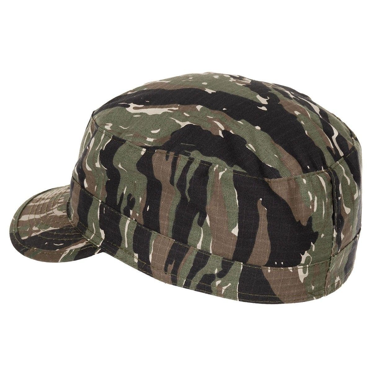 MFH US Army Style Field Cap Hat Rip Stop Tiger Stripe Camo