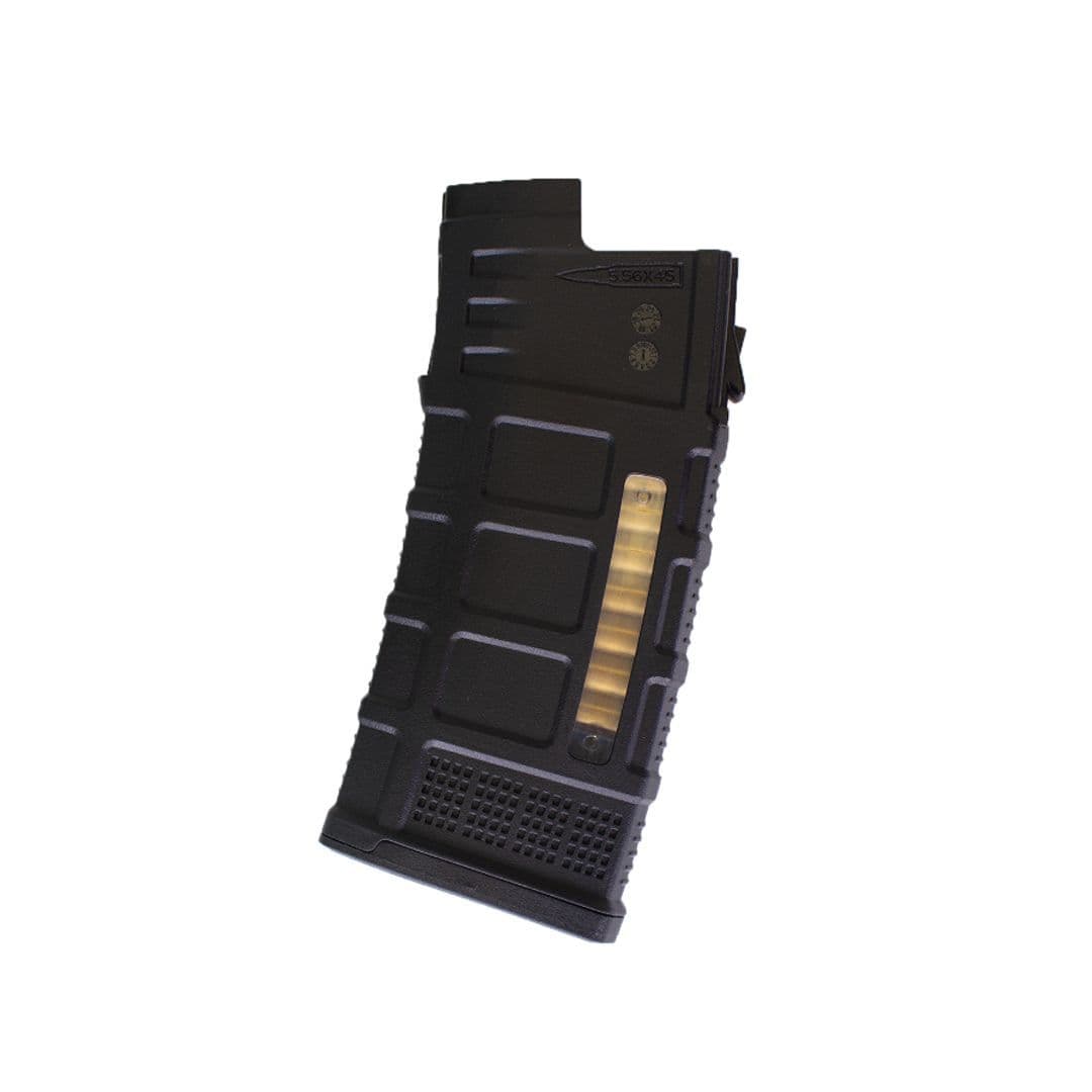 Nuprol Airsoft AUG W-Mag Polymer Mid-Cap Window Magazine 70RD Black 6mm bbs