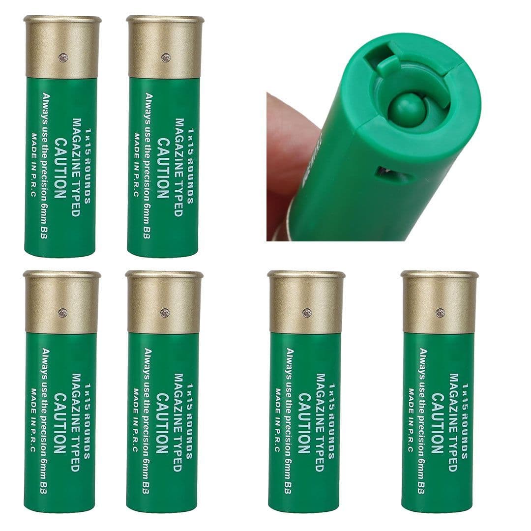 Nuprol Airsoft Shotgun Shells 15rd 6 Pack ABS