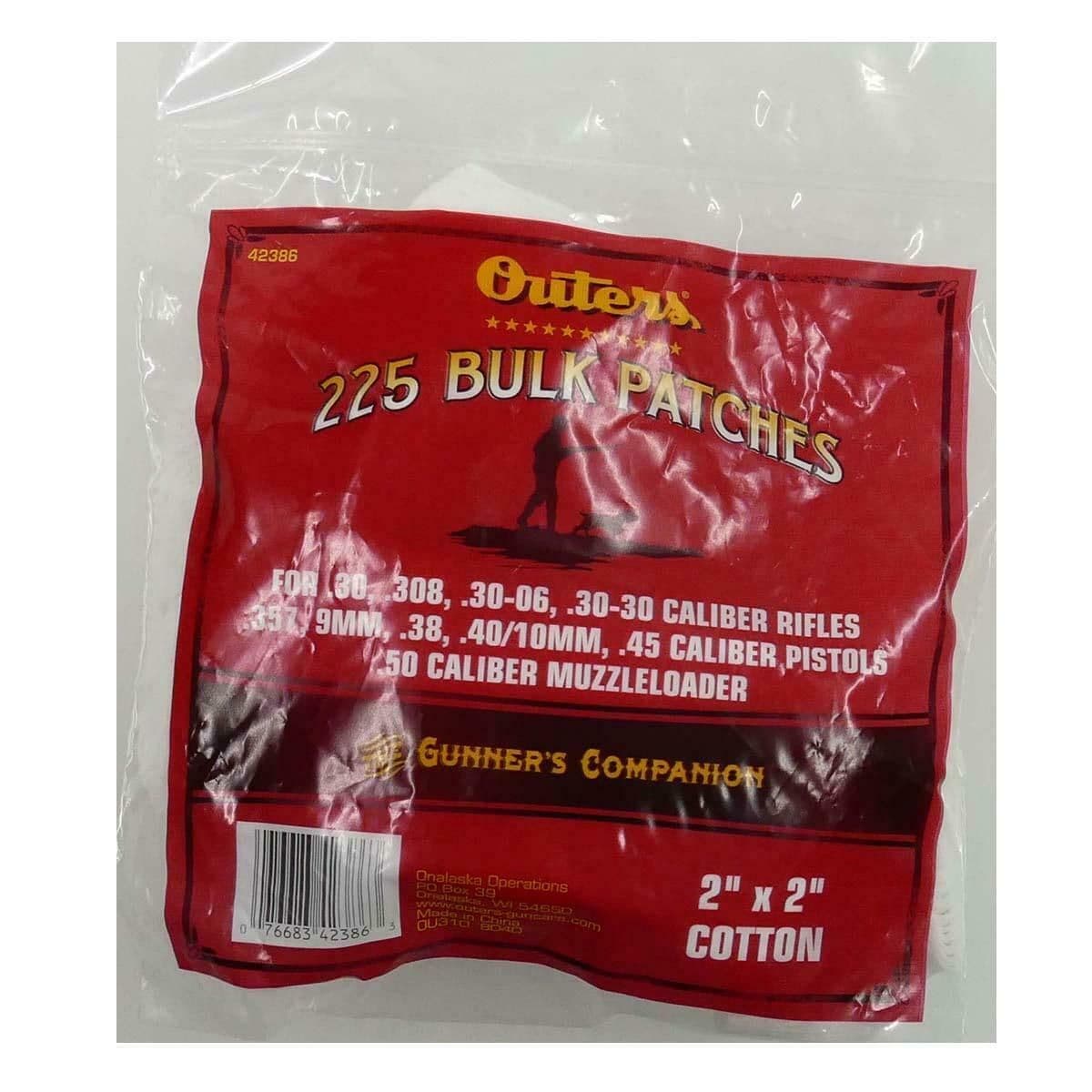 Outers 250 Bulk Cotton Cleaning Patches 30- 50