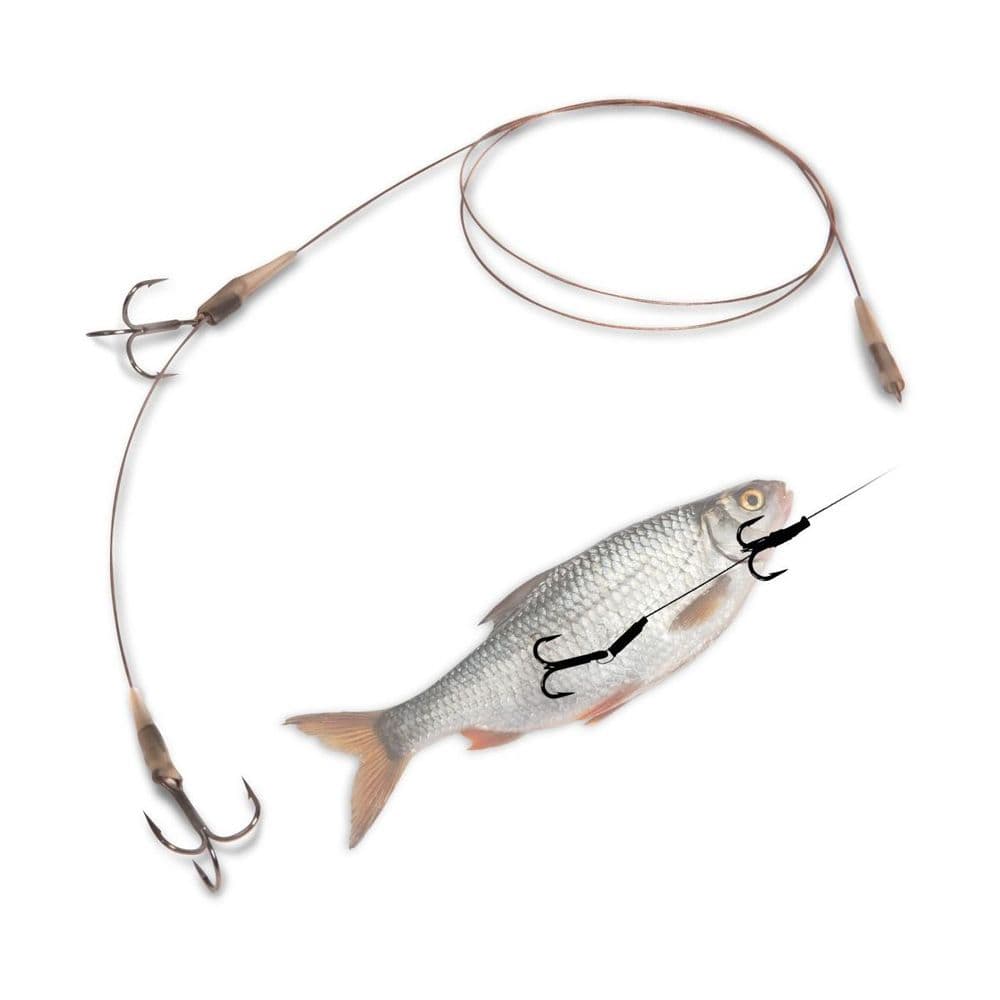 Quantum Mr Pyke Universal Pike Leader Trace 6 14KG Treble Hook Jig