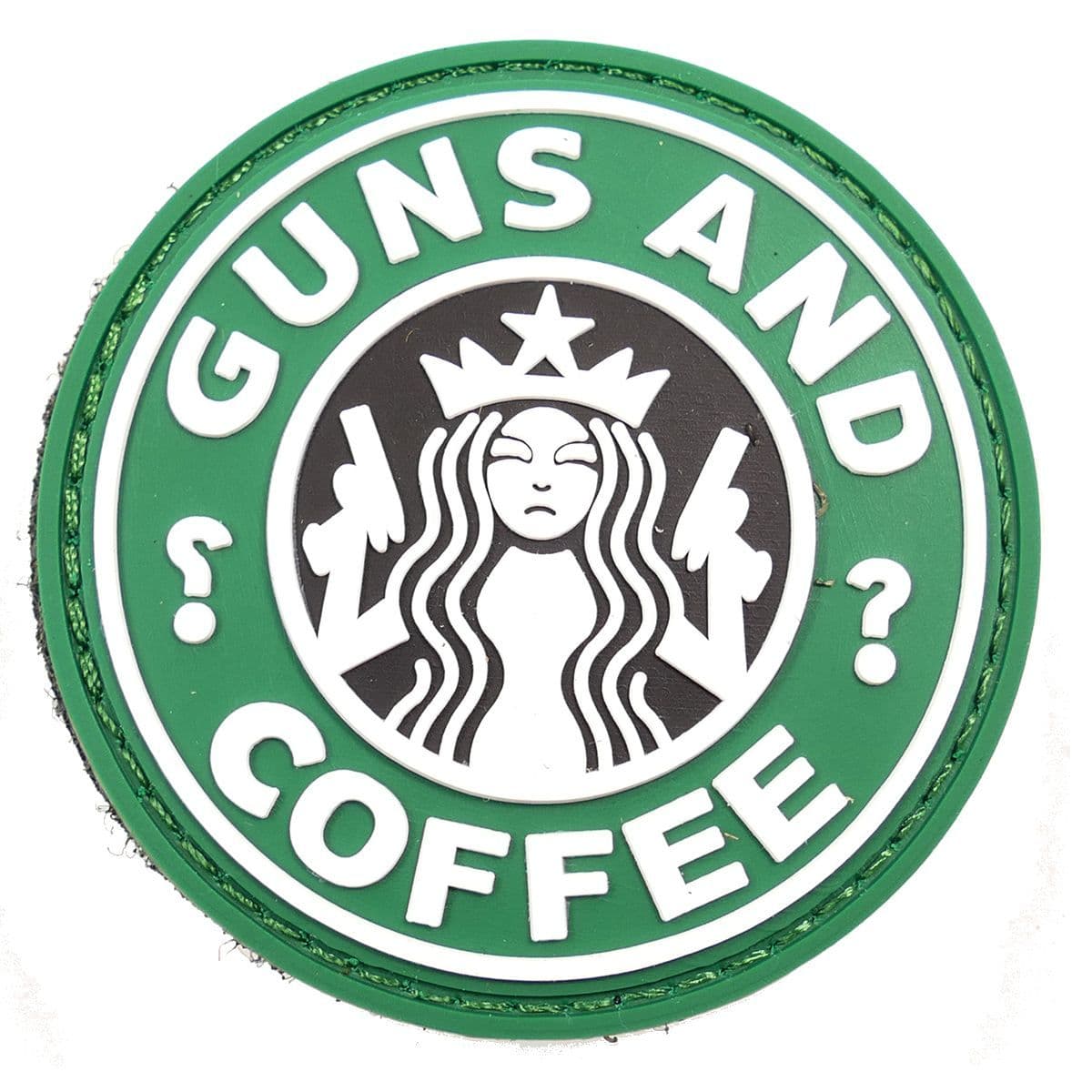 RUBBER GUNS & COFFEE MORAL PATCH GREEN BLACK