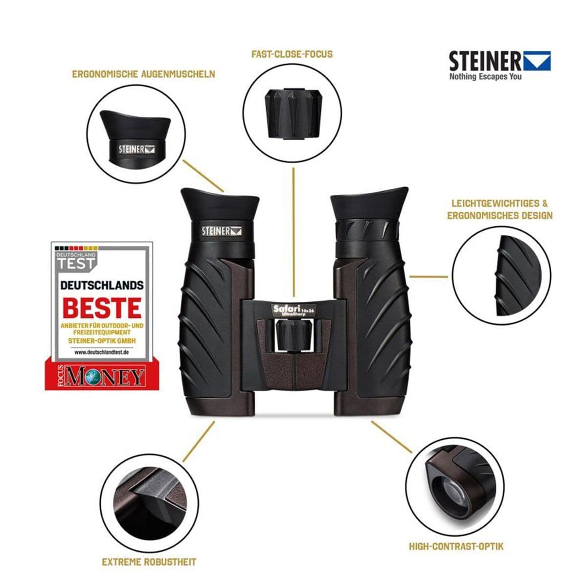 Steiner Safari Ultrasharp Binoculars Compact 10x26