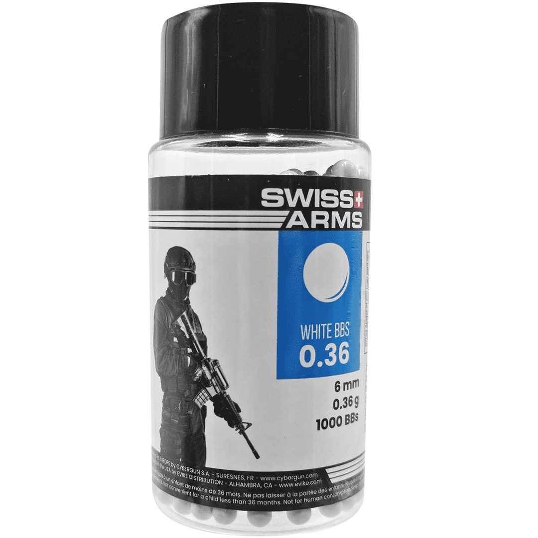 Swiss Arms Airsoft Pellets Platinium Series BB s 0 36g 1000 Bottle Sniper