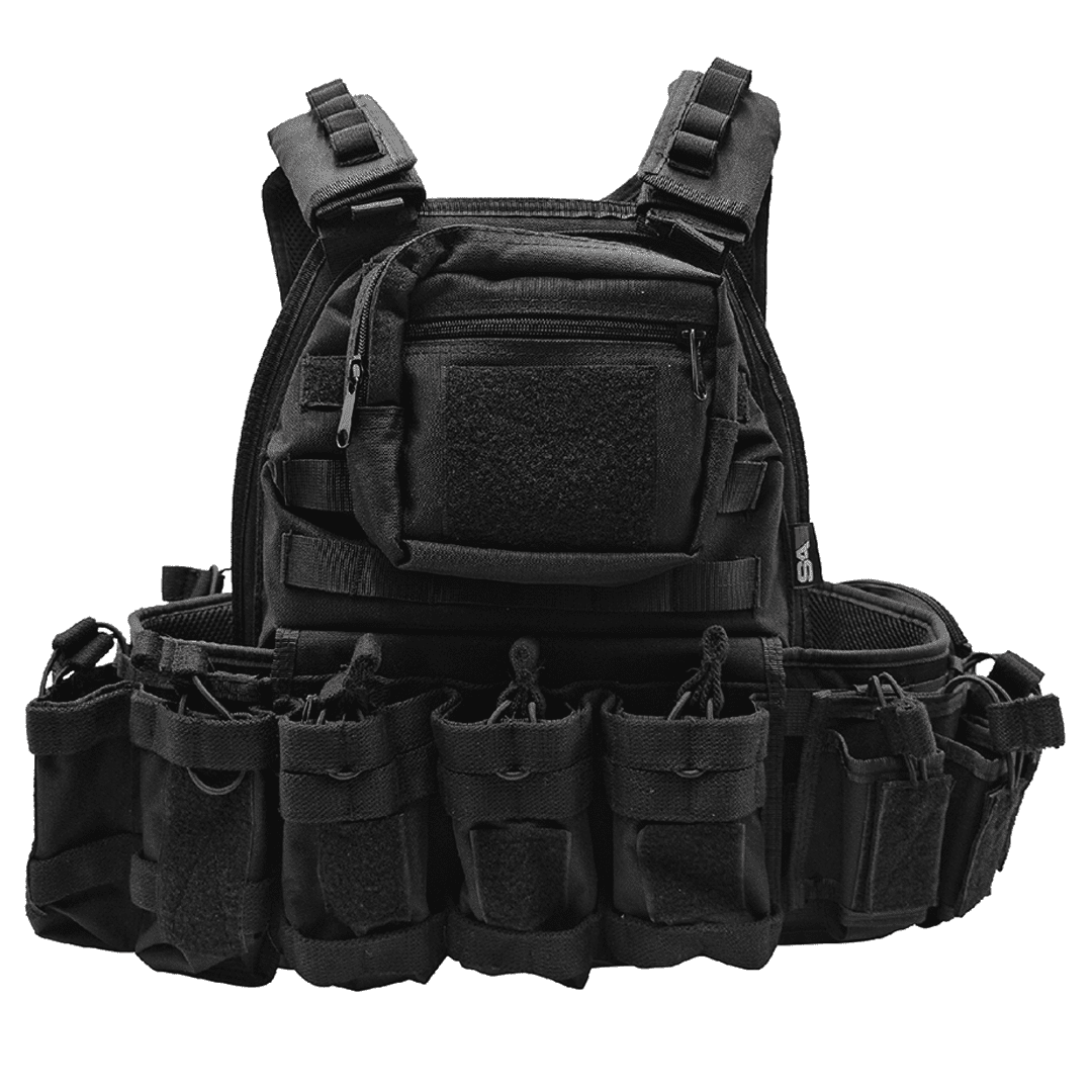 Swiss Arms Heavy Plate Carrier Fully Loaded Black
